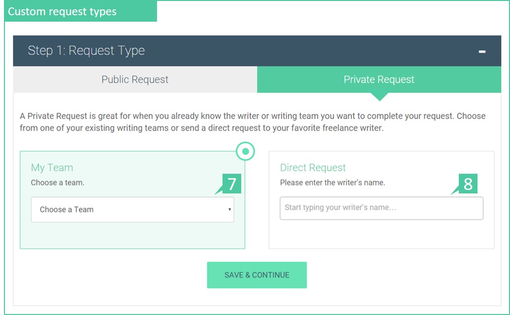 Placing a request for custom content - Constant Content